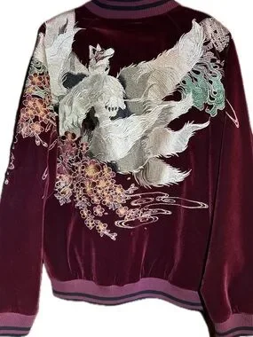 Dragons Head Clothing Co | Jackets & Coats | Embroidered Velvet Sukajan ...